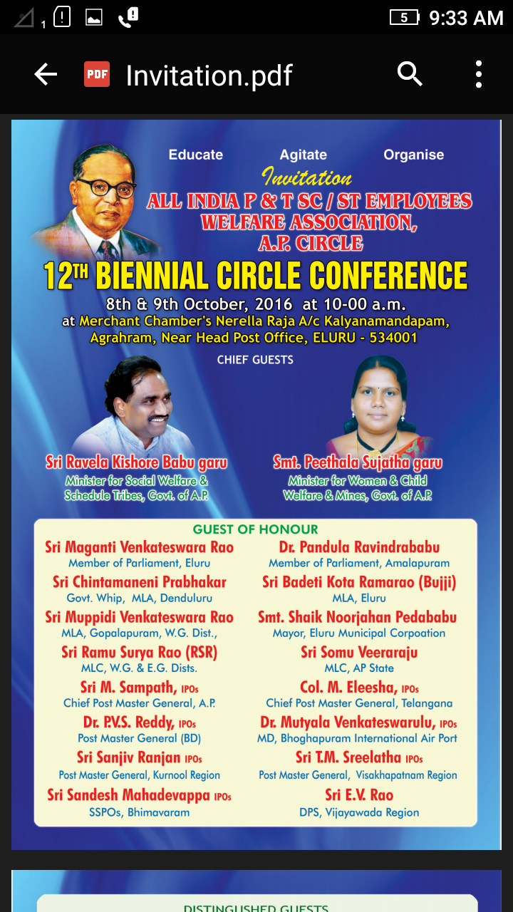 All India P&T SC/ST Employees Welfare Association