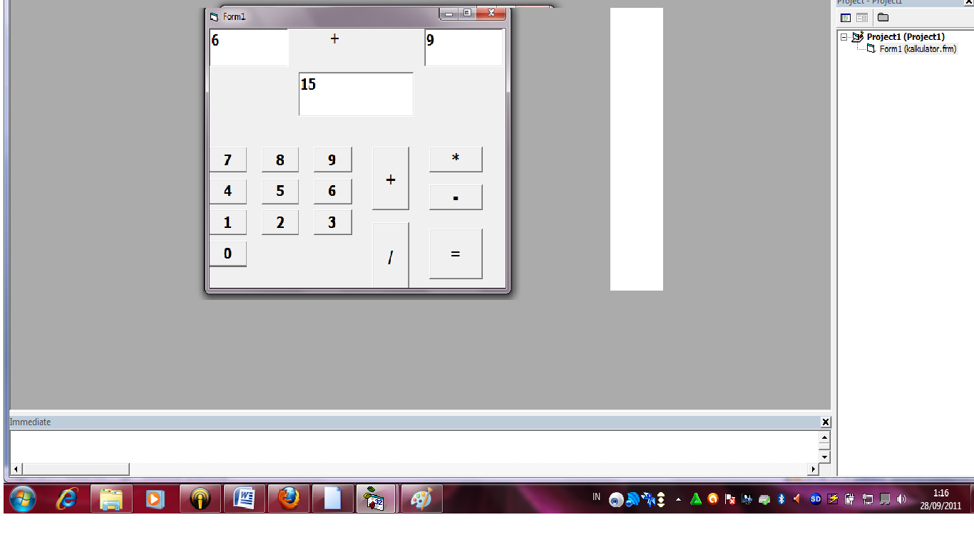 BELAJAR PEMULA VISUAL BASIC: MEMBUAT APLIKASI KALKULATOR PALING SEDERHANA MENGGUNAKAN VB 6.0