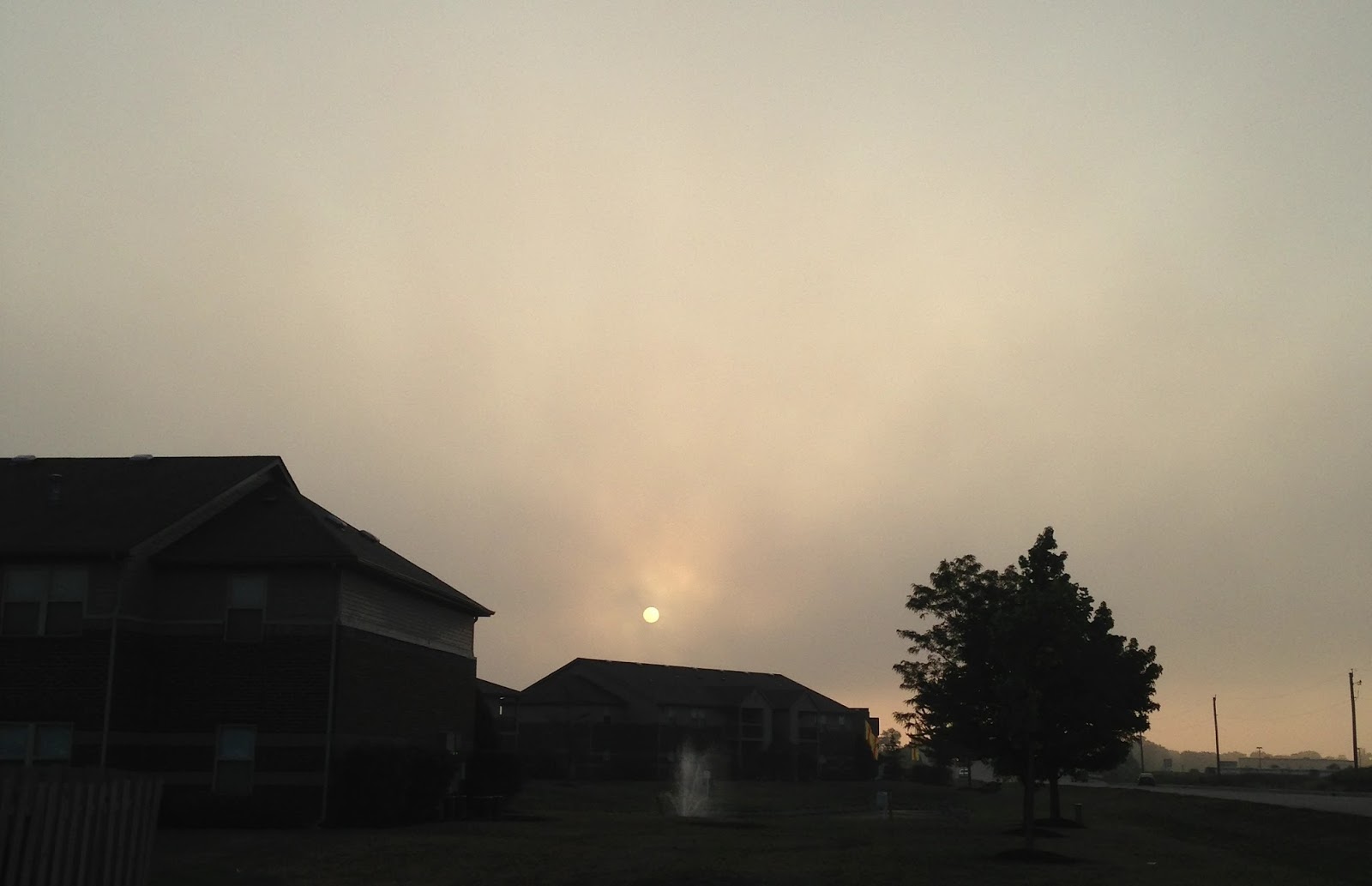 Eerie Yellow Sunrise August 29, 2013 [Stellar Neophyte Astronomy Blog]
