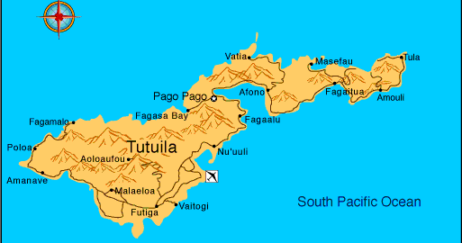 Afualo Samoa Trip 2017: Map of Tutuila