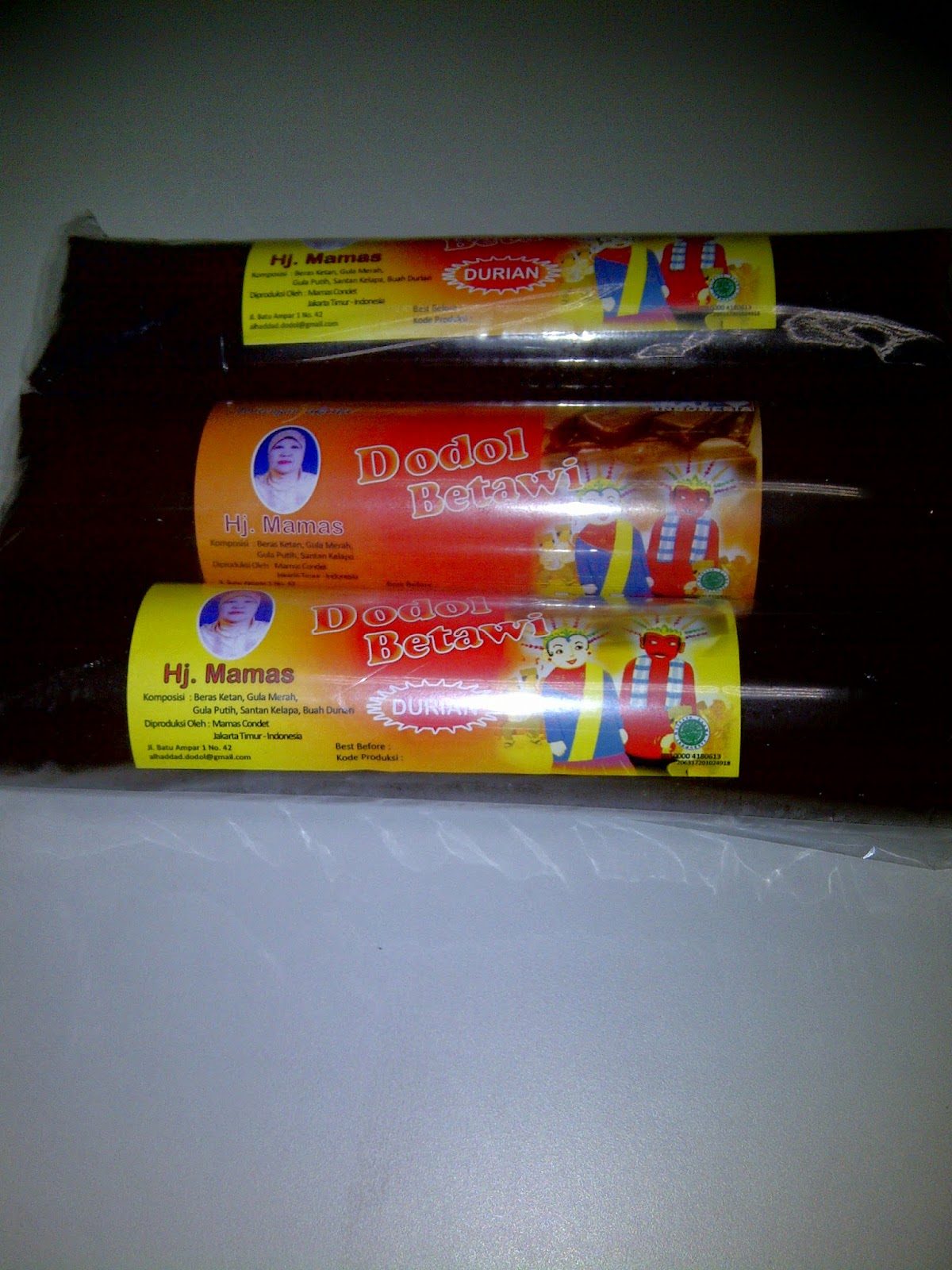 dodol betawi hj.mamas: aneka kemasan dodol dg label baru,ada geplak ...