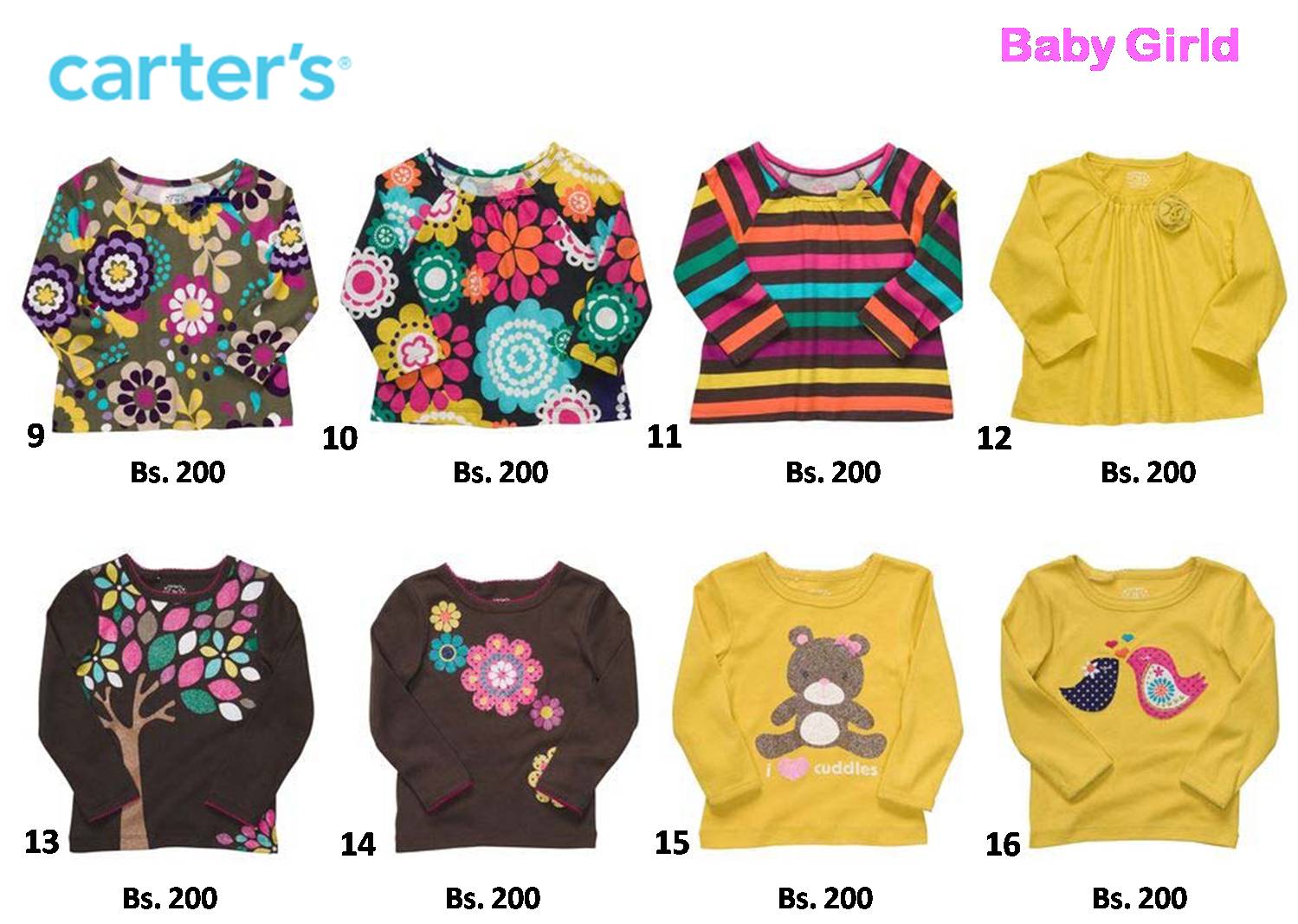 Venta de Ropa de niño marca Carter: Catálogo de Ropa de Niña