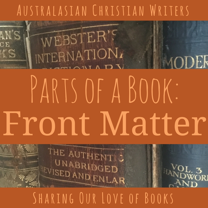 Australasian Christian Writers: Parts of a Book: Front Matter