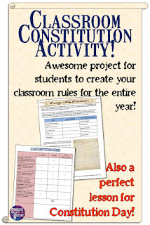 Students of History: Constitution Day and Class Constitution Lesson Plan