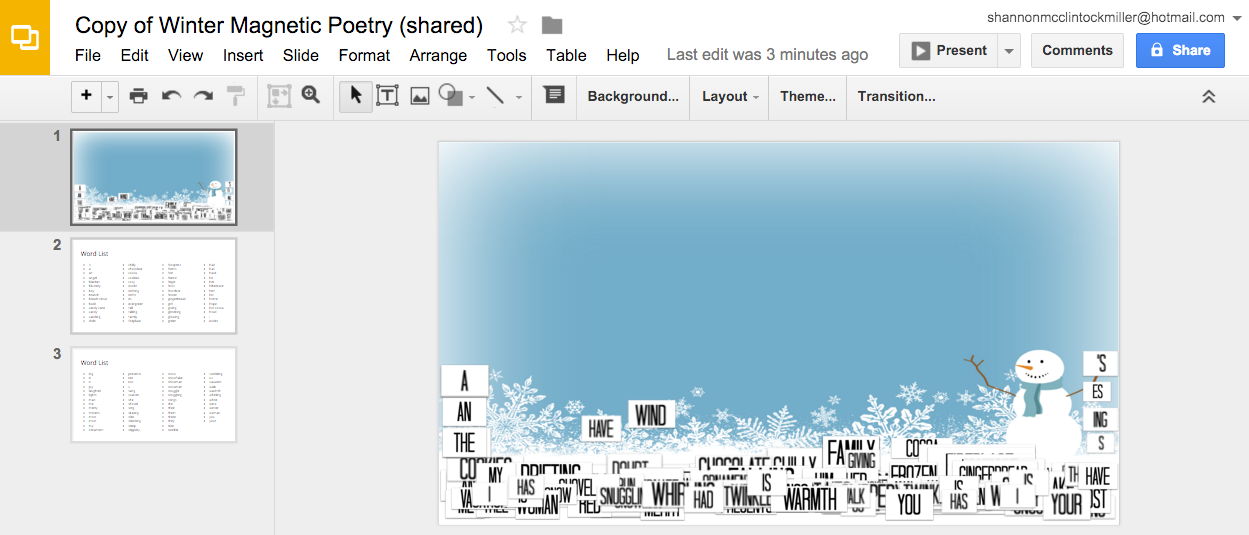 The Library Voice: Brainstorming In Padlet & Creating Magnetic Winter ...
