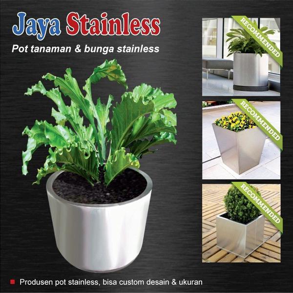 Pot Bunga dan tanaman Stainless - Pot tanaman mall - Pot tanaman dan ...