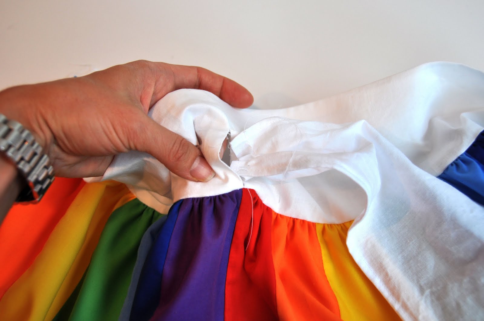 Aesthetic Nest: Sewing: Rainbow Wrap Skirt (Tutorial)