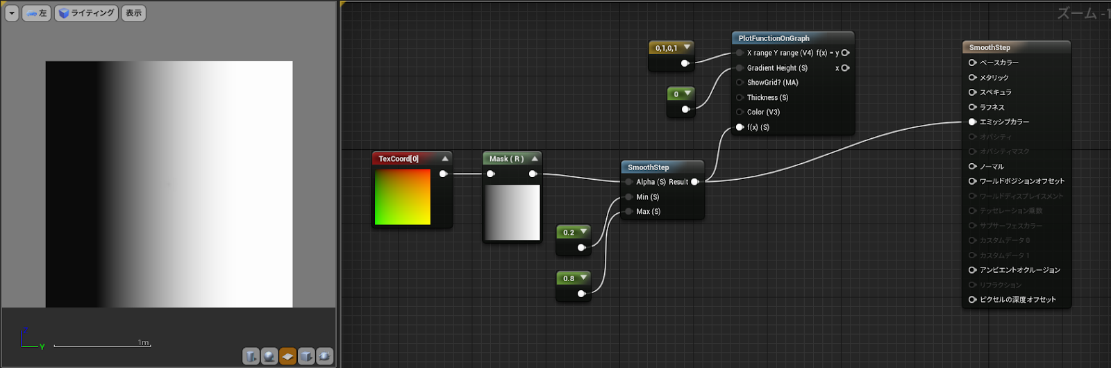 OBOEGAKI: [UE4]SmoothStep