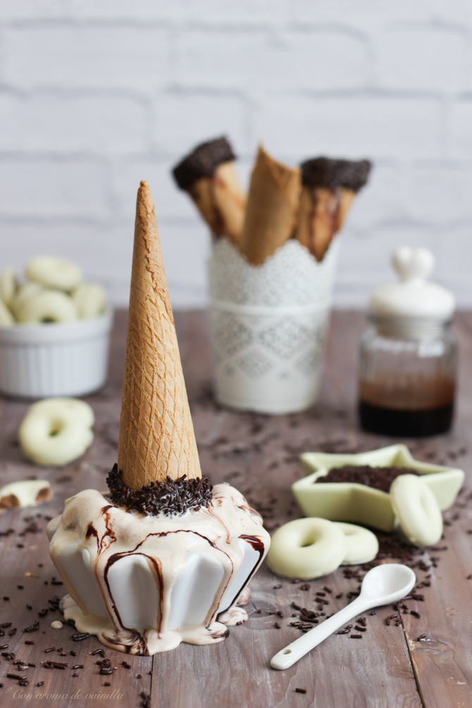 Helado de filipinos blancos y dos chocolates | Con aroma de vainilla ...