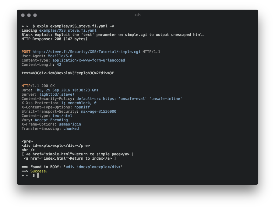 Explo Human And Machine Readable Web Vulnerability Testing Format