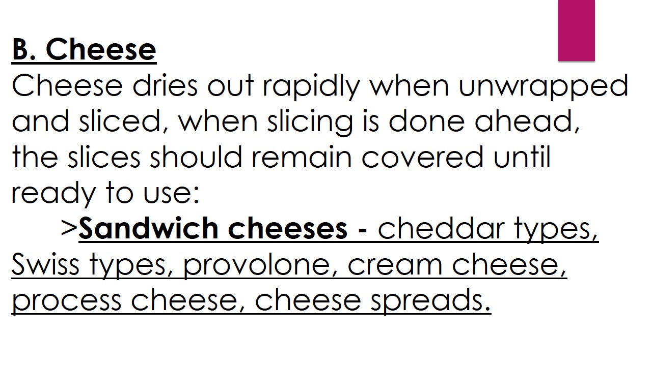 GRADE 9: Basic Components of a Sandwich PPT