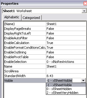 Excel In Your Office: Very Hidden Sheets