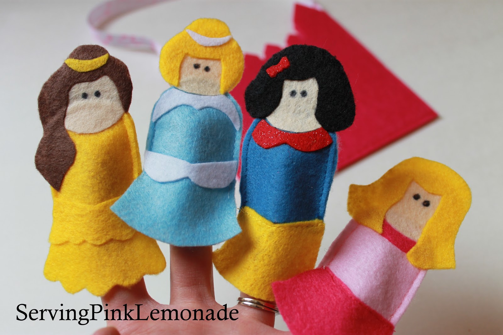 Serving Pink Lemonade: Princess Finger Puppets