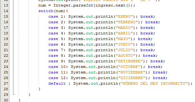Codigos Java Netbeans Seleccion Switch Ejercicio 03 Lenguaje Images