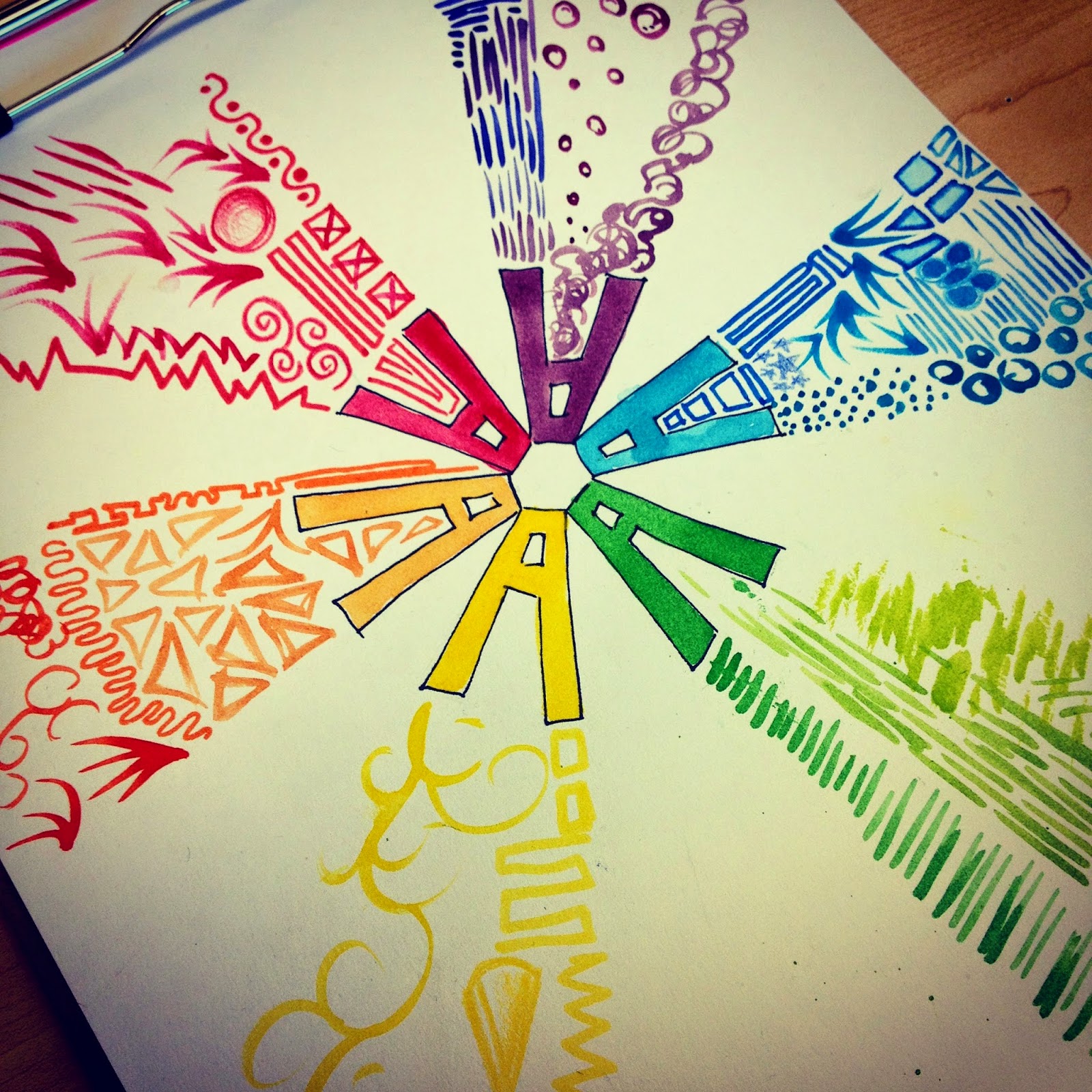 come to the Art side: Monday Mayhem: Radial Symmetry Color Wheel!