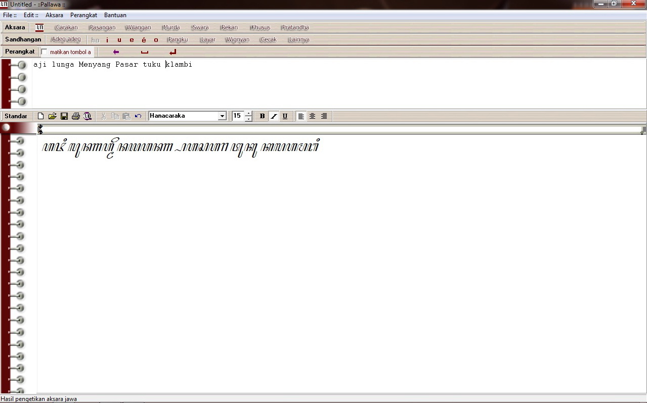 Download Gratis Software Pallawa untuk menulis Huruf Jawa Hanacaraka