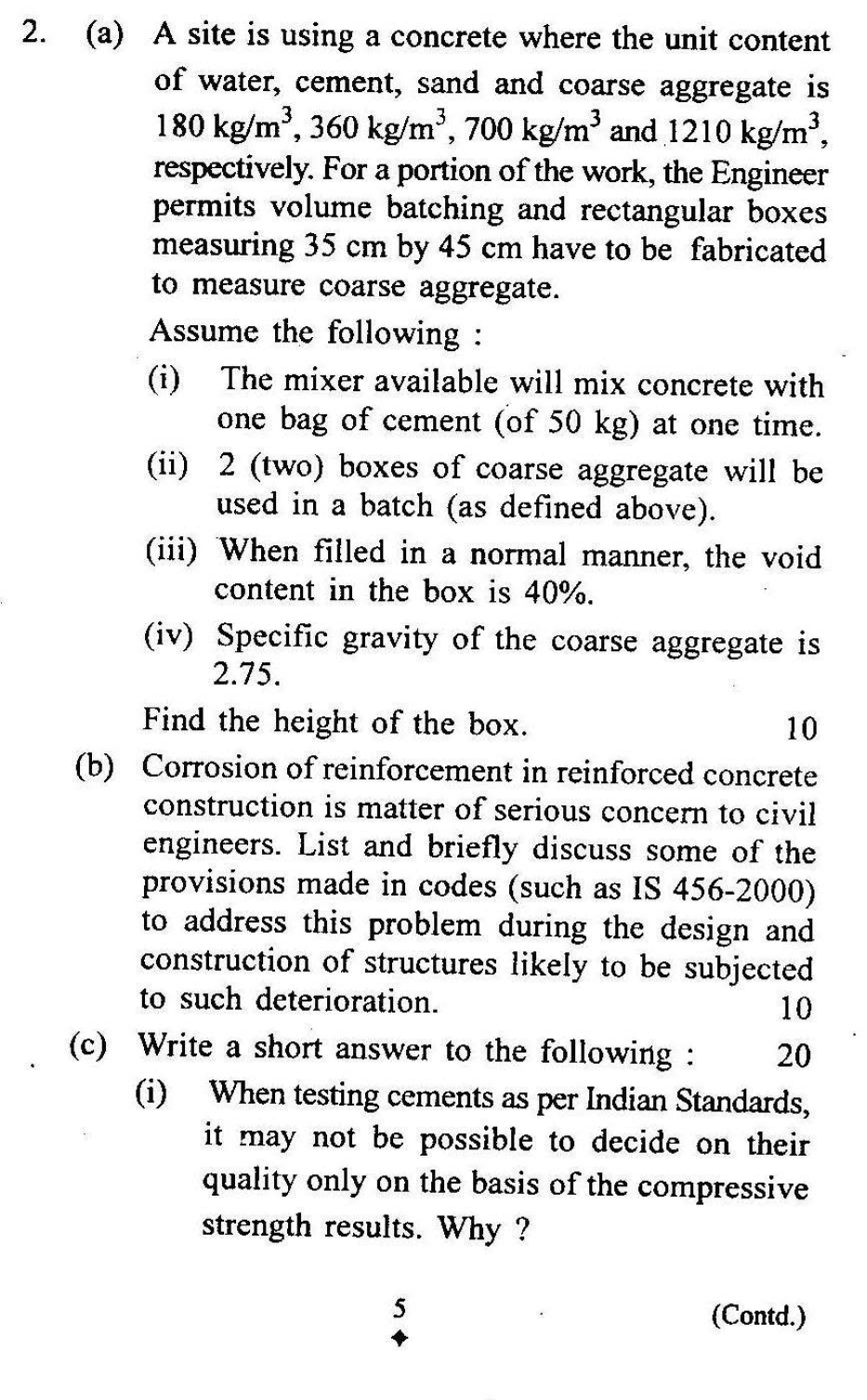 Civil Engineering Paper I Engineering Services 2013 Question Paper ...