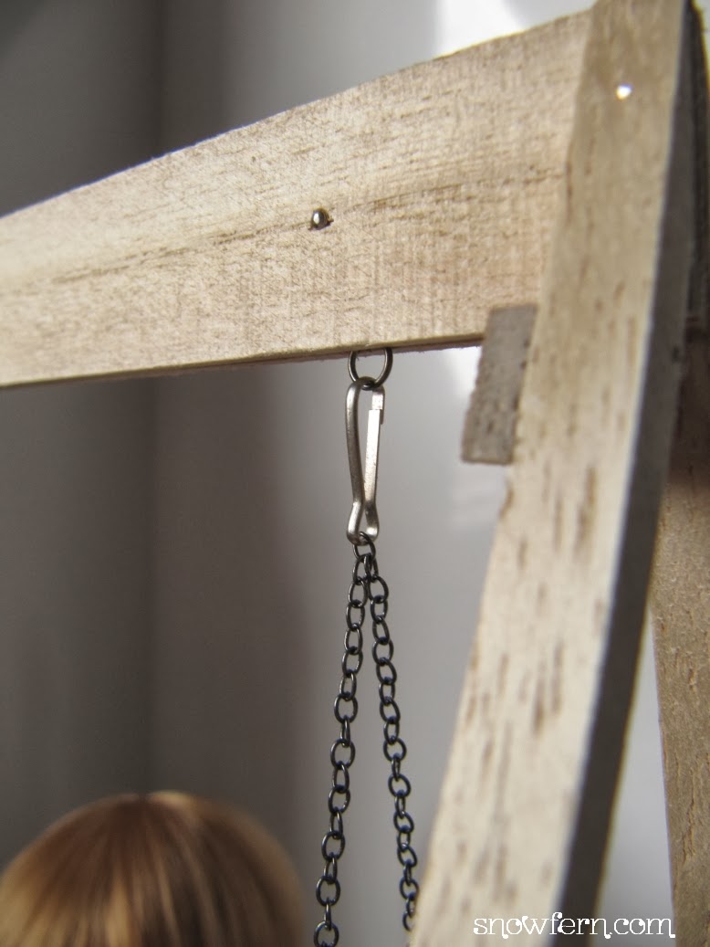 Clover Tea - a dolly blog: Miniature Swing Set in 1:4 (MSD) scale