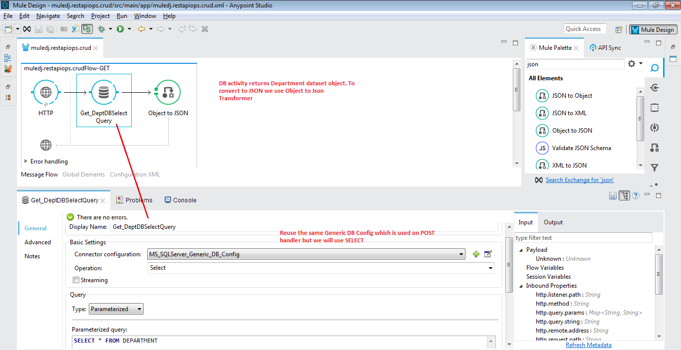 Mule ESB Tutorials: Building Restful API | CRUD Operations