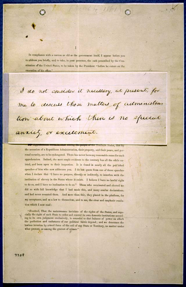 Faith & Freedom Library: First Inaugural Address: Abraham Lincoln