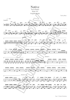 鼓手森 - Simply Drumming: Blink 182 - Native drum sheet