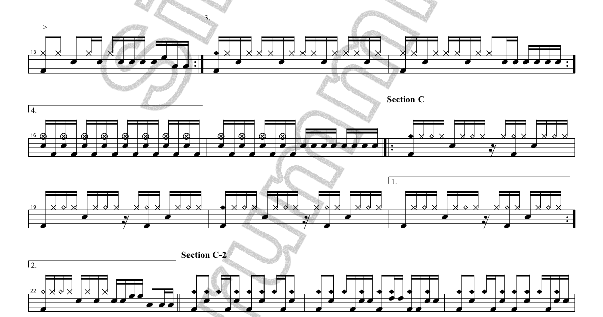 鼓手森 - Simply Drumming: Blink 182 - Native drum sheet