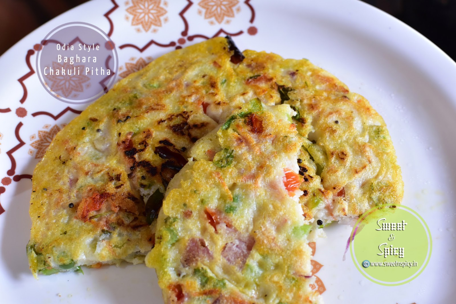 Odia Style Baghara Chakuli Pitha | Sweet n Spicy
