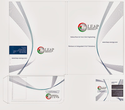 K's design: Leap Energy - business card & file folder
