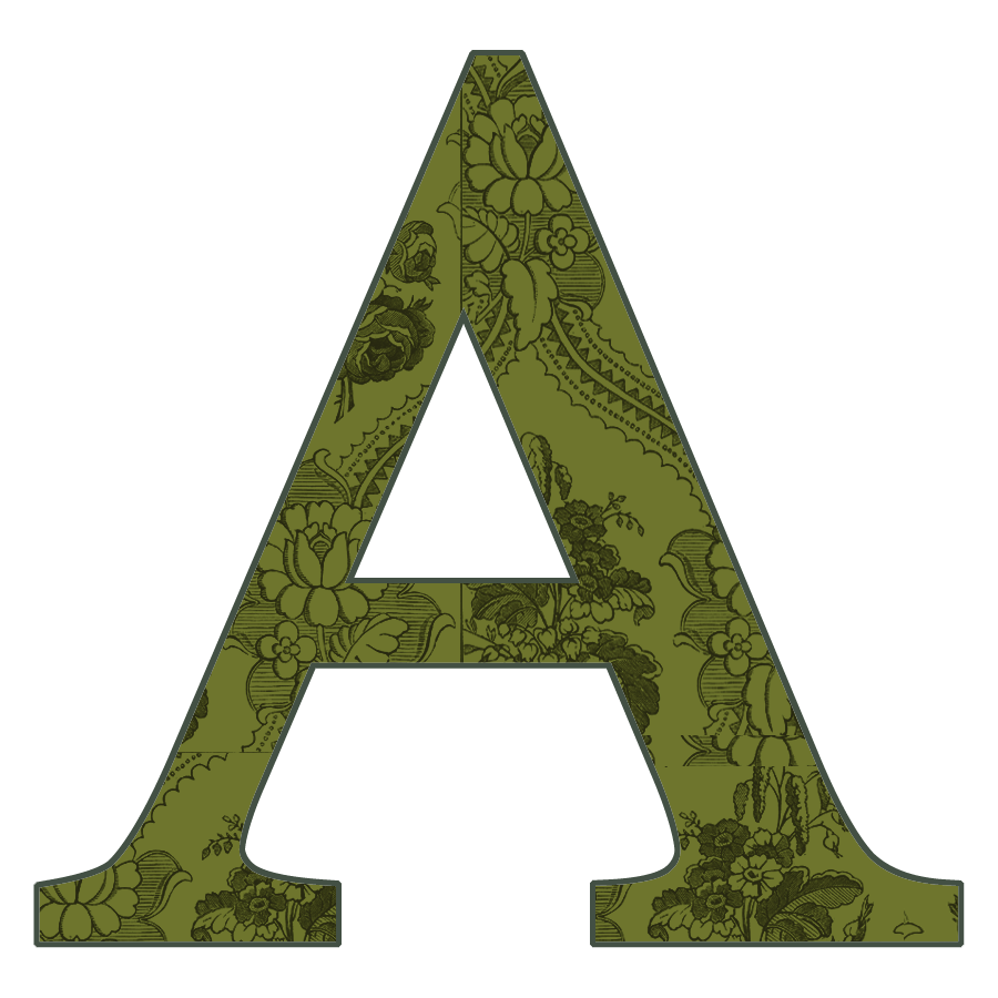 GRANNY ENCHANTED'S BLOG: Green Wallpaper Free Scrapbook Alphabet Letters