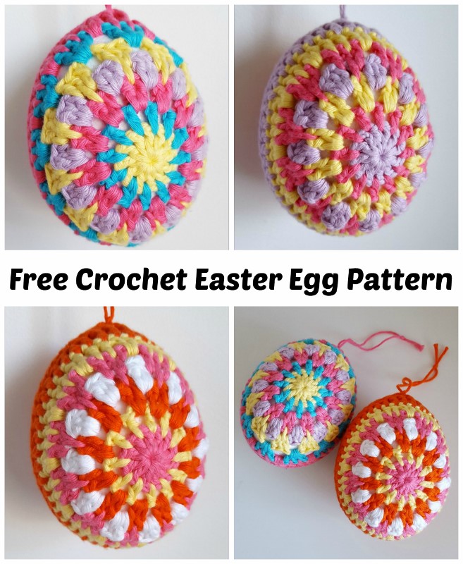 A Playful Stitch: Multi-Coloured Crochet Easter Egg - Pattern