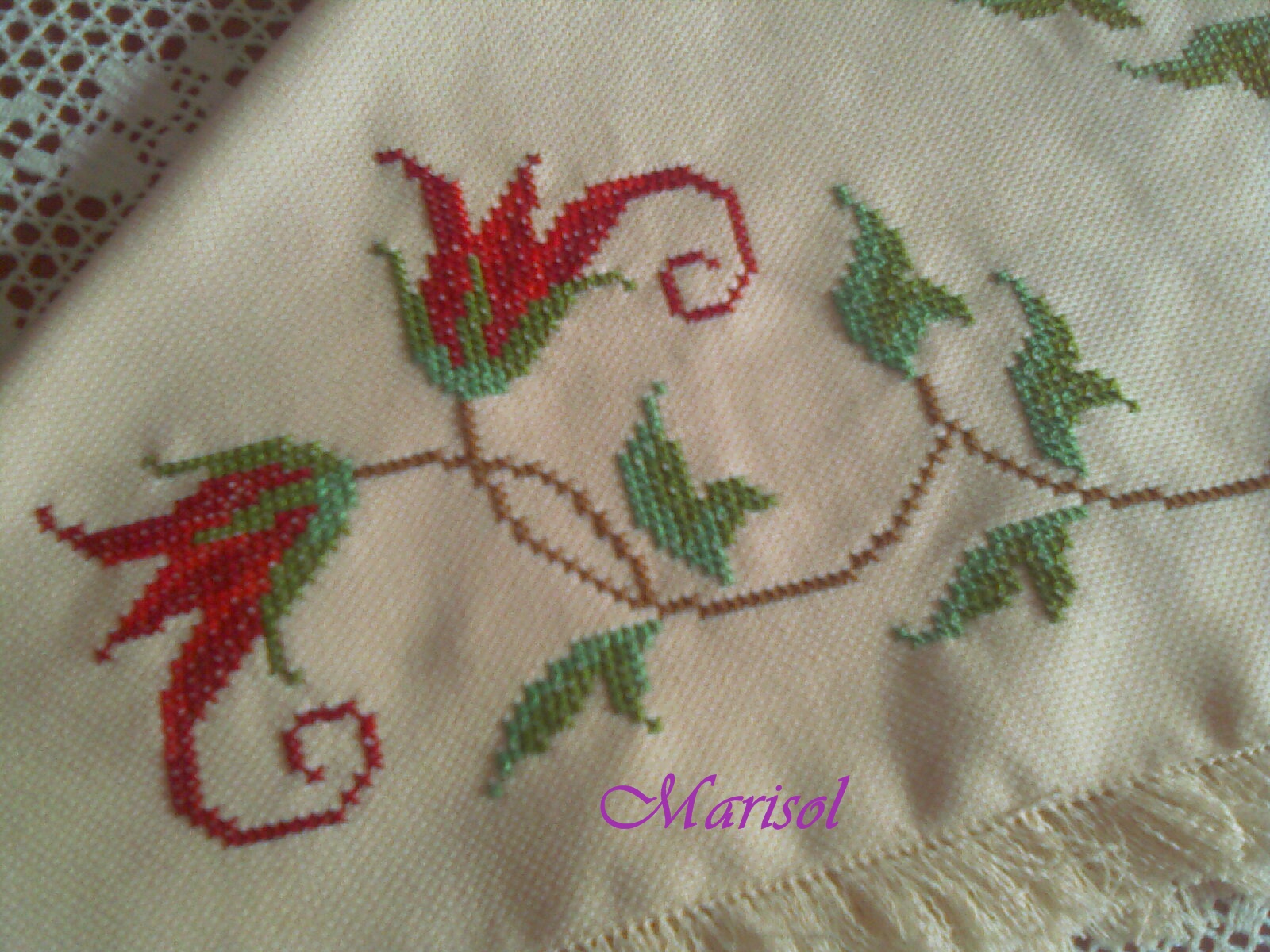 Blog Manualidades Marisol: Manteleria a punto de cruz