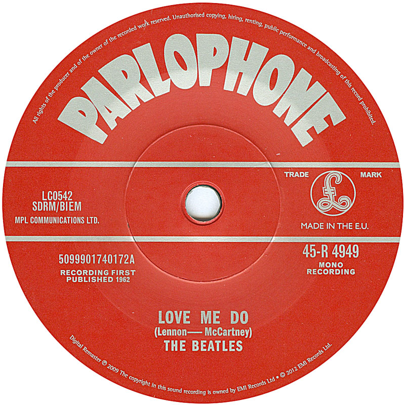 THE BEATLES: "LOVE ME DO" - 1962.