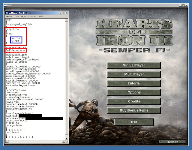 Hearts of Iron 3 Tips and Modding: Windowed Mode