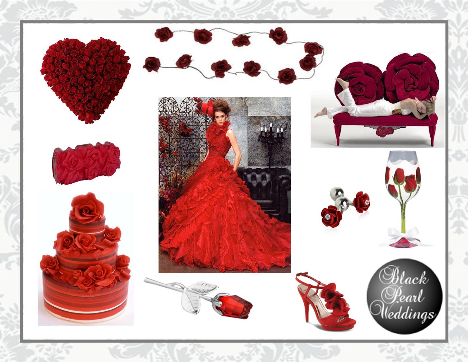 Black Pearl Weddings: Roses are Red