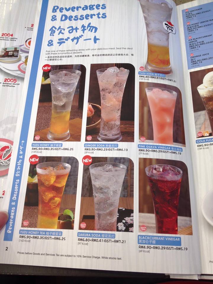 SUSHI KING Online MENU Price and Details - Miri Food Sharing