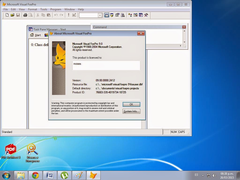 Como Instalar correctamente el Visual Fox Pro 9: marzo 2015