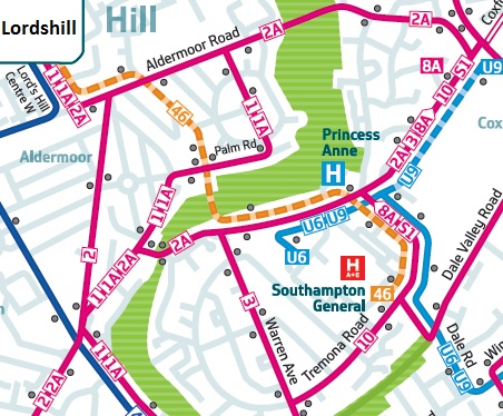 Southampton Bus Update: First changes: Focus on Aldermoor Road / 300 ...