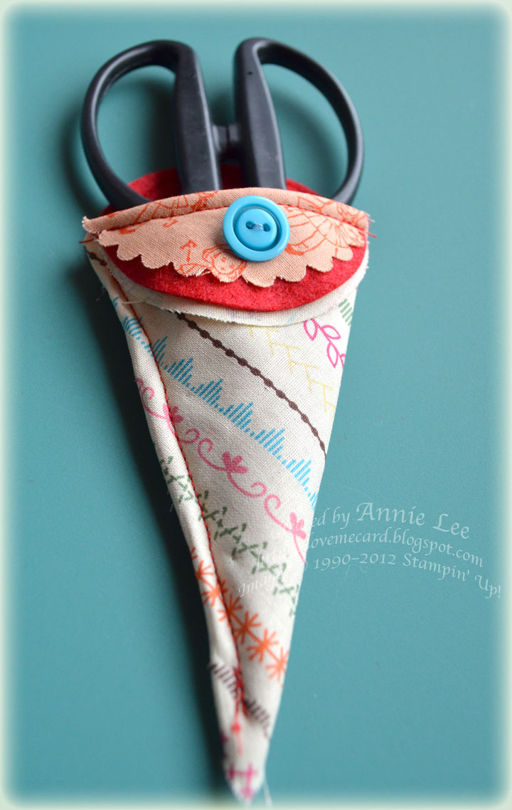 Love to Make Cards: Fabric Friday - Scissors Cover and Tutorial