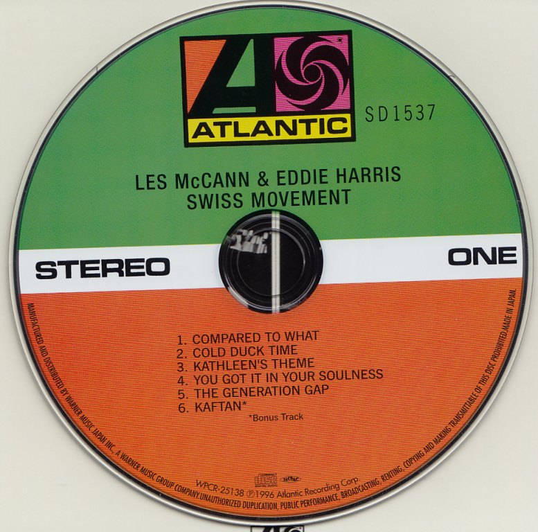 MAGIC NOTES: LES McCANN & EDDIE HARRIS - SWISS MOVEMENT (ATLANTIC 1969 ...