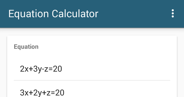 Unusual Calculator by Computational Lab: Equation Calculator