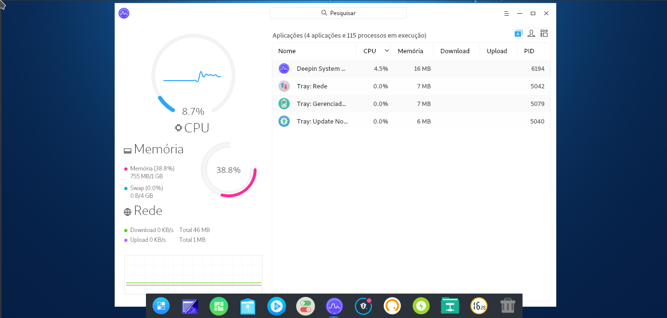 Deepin desktop no Manjaro Linux