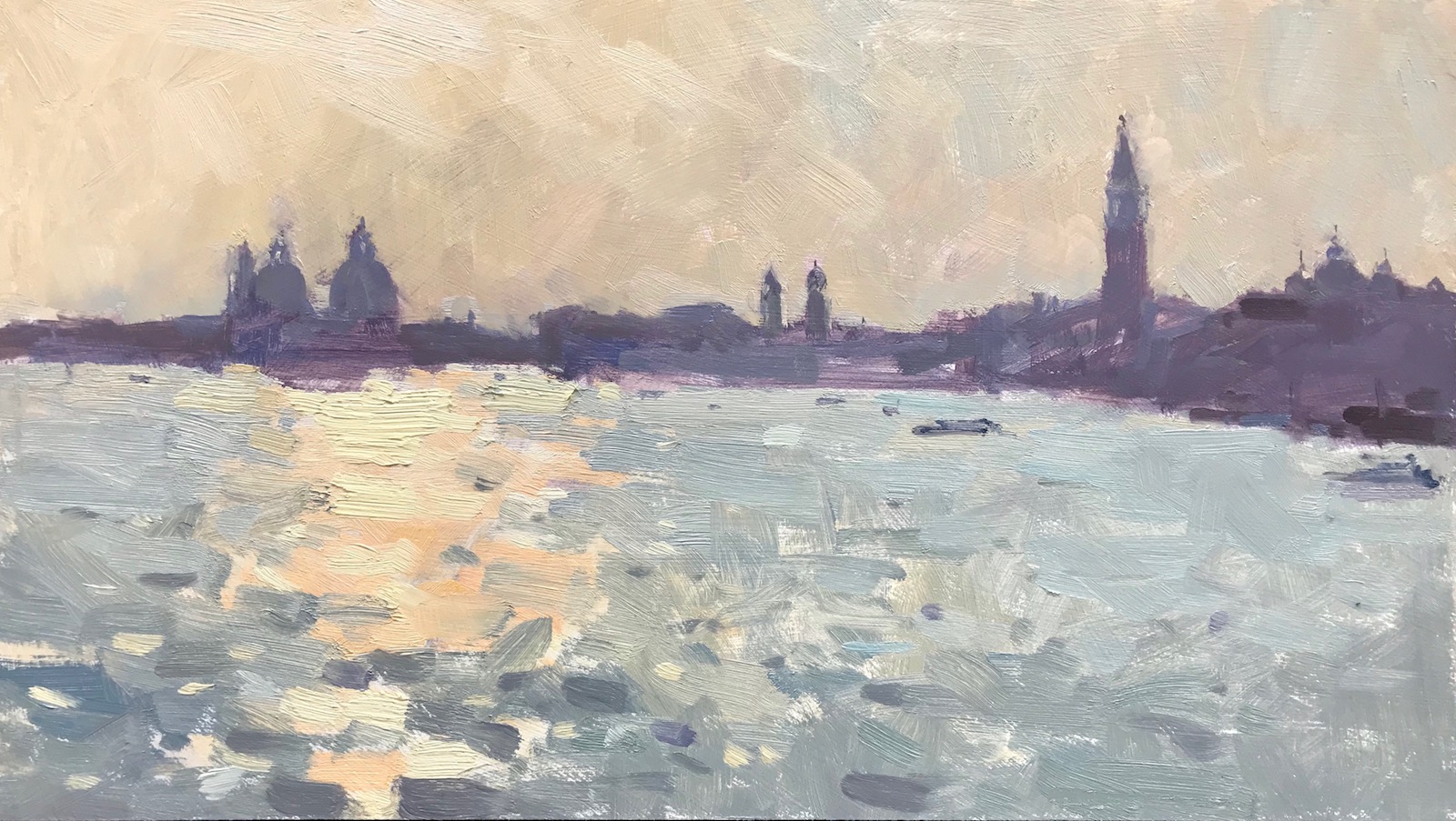 #384 'Venice, Early Evening' x2 paintings - Clare Bowen