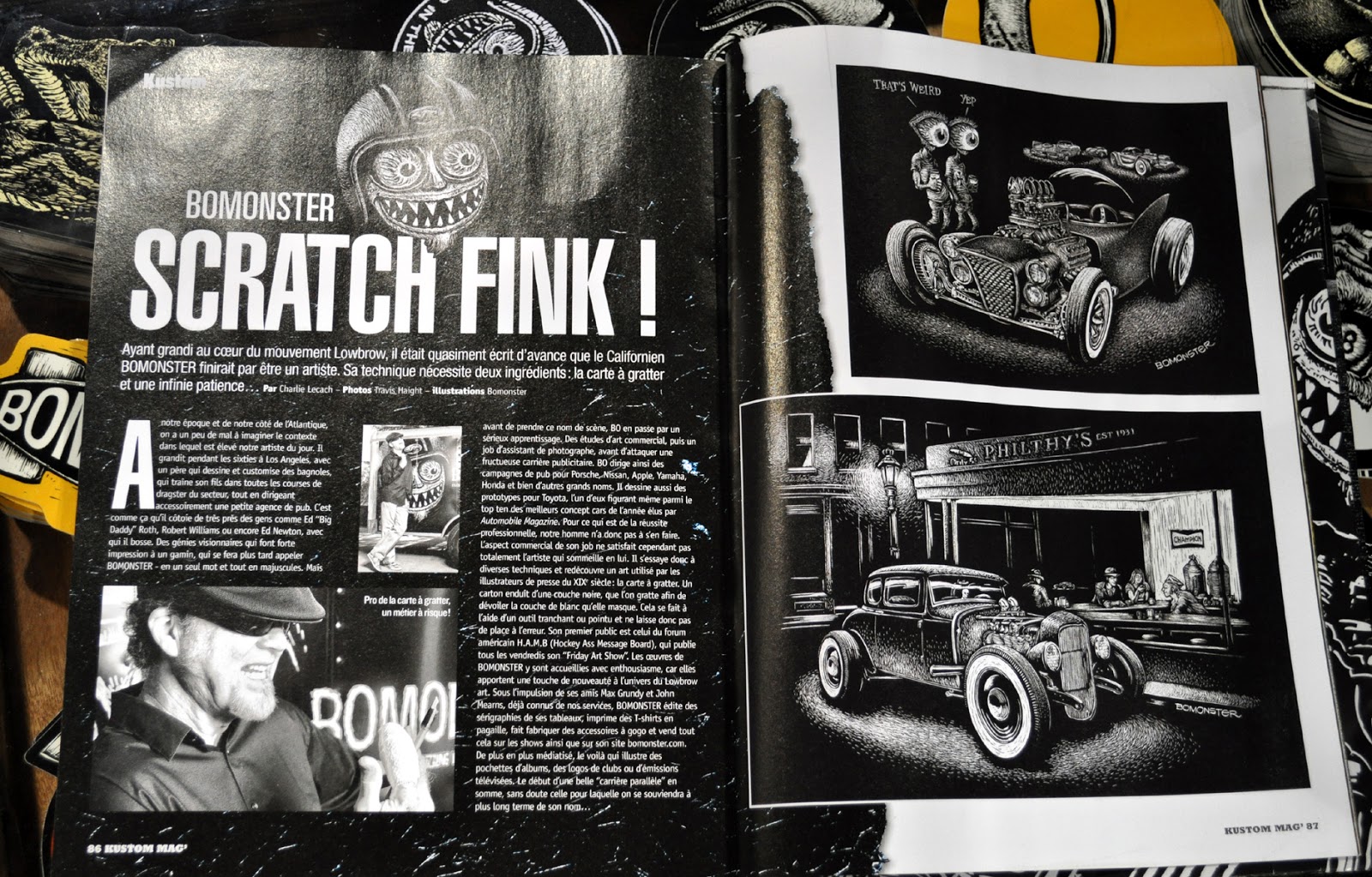 Old Skool Rodz magazine Sept 2013 issue has a feature on BOMONSTER (he ...