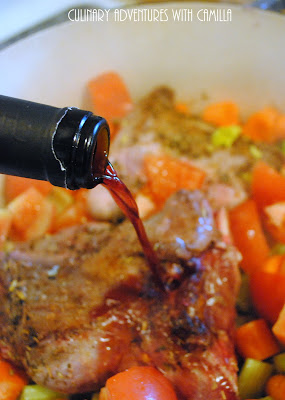 Braised Boar Shanks With Bitter Herb Salad + Vacqueyras Beaumirail for ...