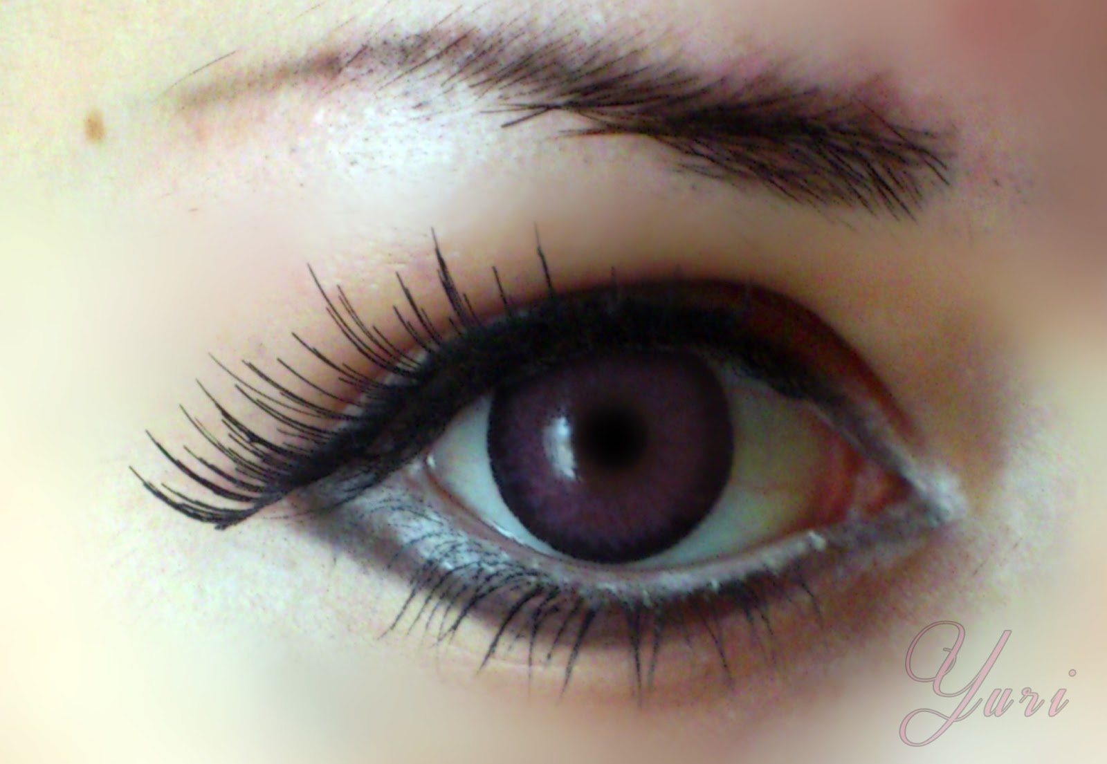 Yuri 百合 ♥: Gyaru eye make-up without bottom fake eyelashes