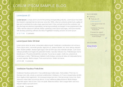 Dotty Dot Dot FREE Blogger Backgrounds, Reviews & Giveaways: O! Green ...