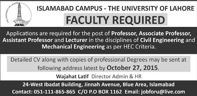 Professor, Associate Professor, Assistant Professor and Lecturer ...