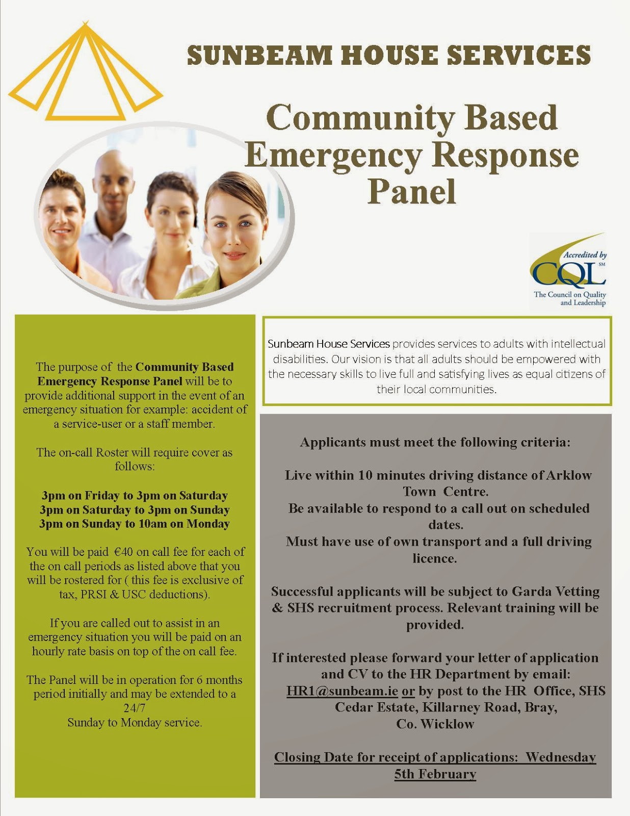 Community Based Emergency Response Panel - Sunbeam House Services