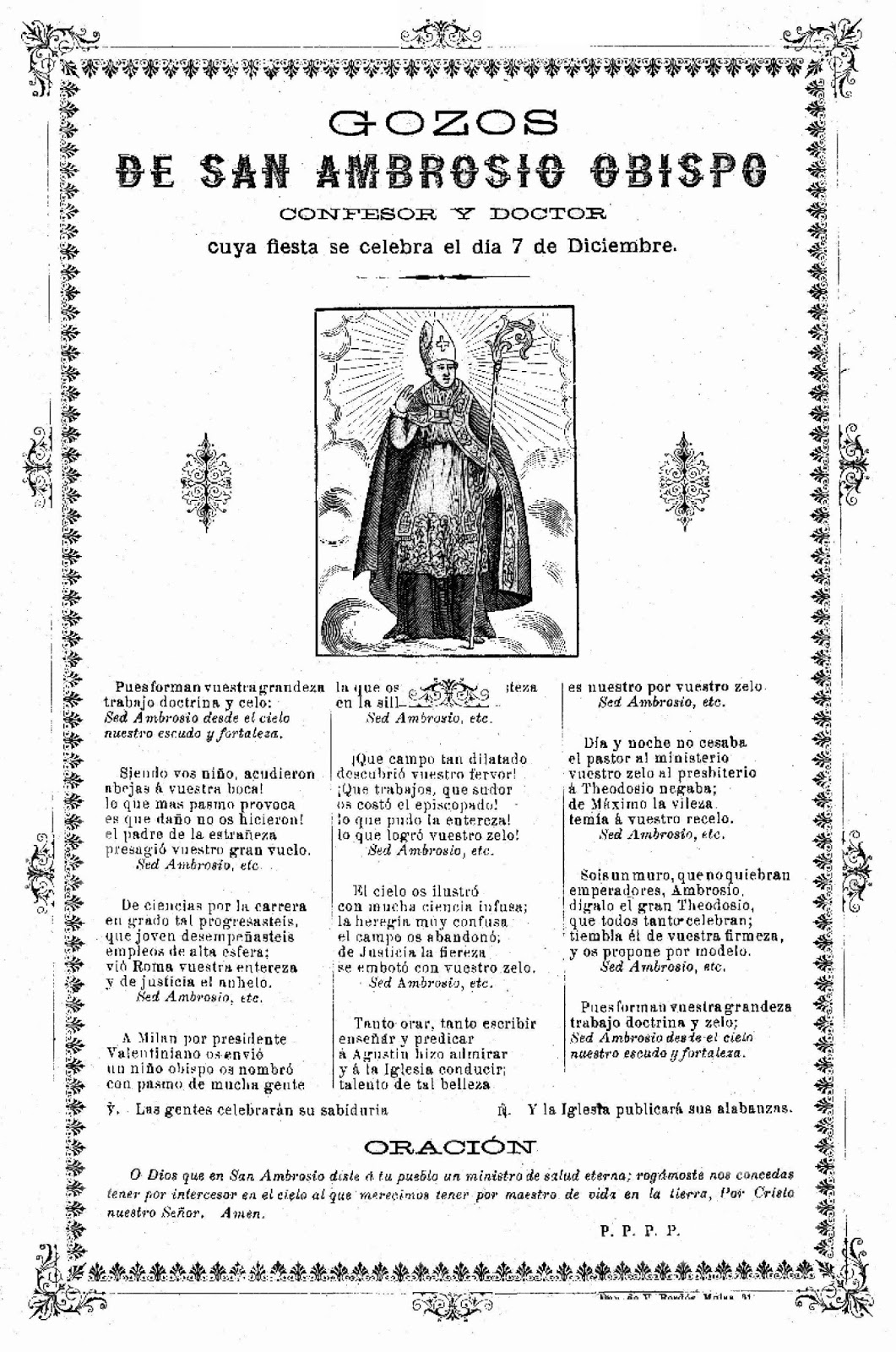biblio goigs: Gozos de san Ambrosio, doctor de l'Església la seva festa ... biblio goigs: Gozos de san Ambrosio, doctor de l'Església la seva festa ...