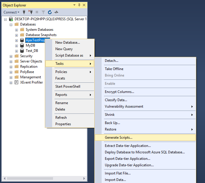How to generate SQL database script ? - Code Maker BD | code simply